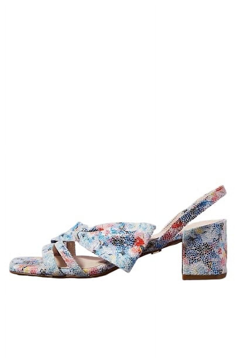 Cecelia New York COSETTE Slingback Heels BLUE MOSAIC Block Heel Retro ...