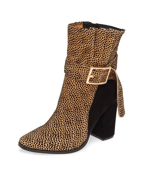 Cecelia New York Erika Block Heeled Boots Mini Cheetah Leopard Suede ...