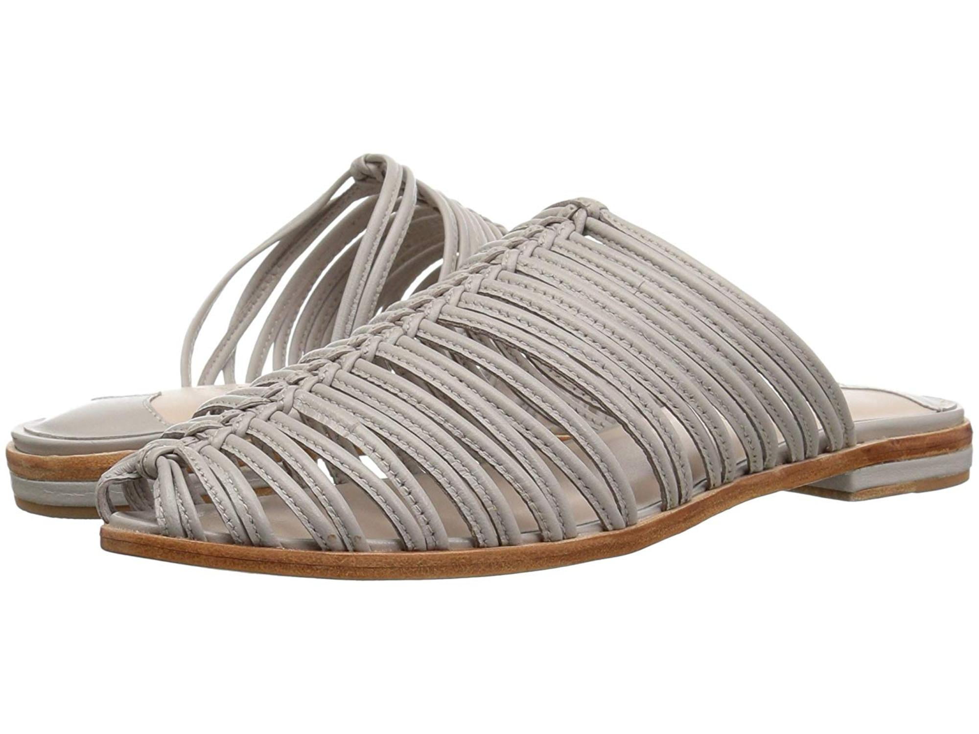 Cecelia New York Gloria Mule Clay Flat Sandals Open Toe Leather Sole ...