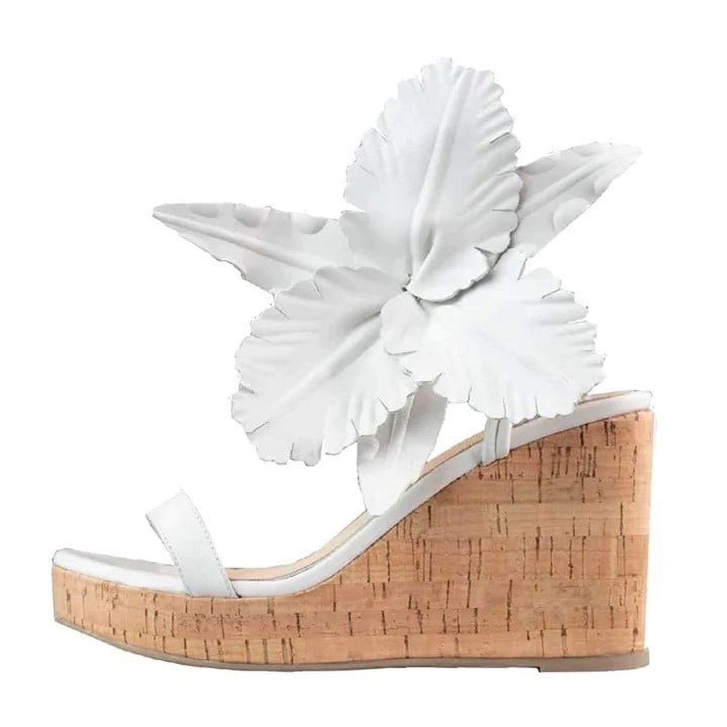 Cecelia New York Lilly Alabaster Cork Ankle Strap Open Toe Heel Wedge ...
