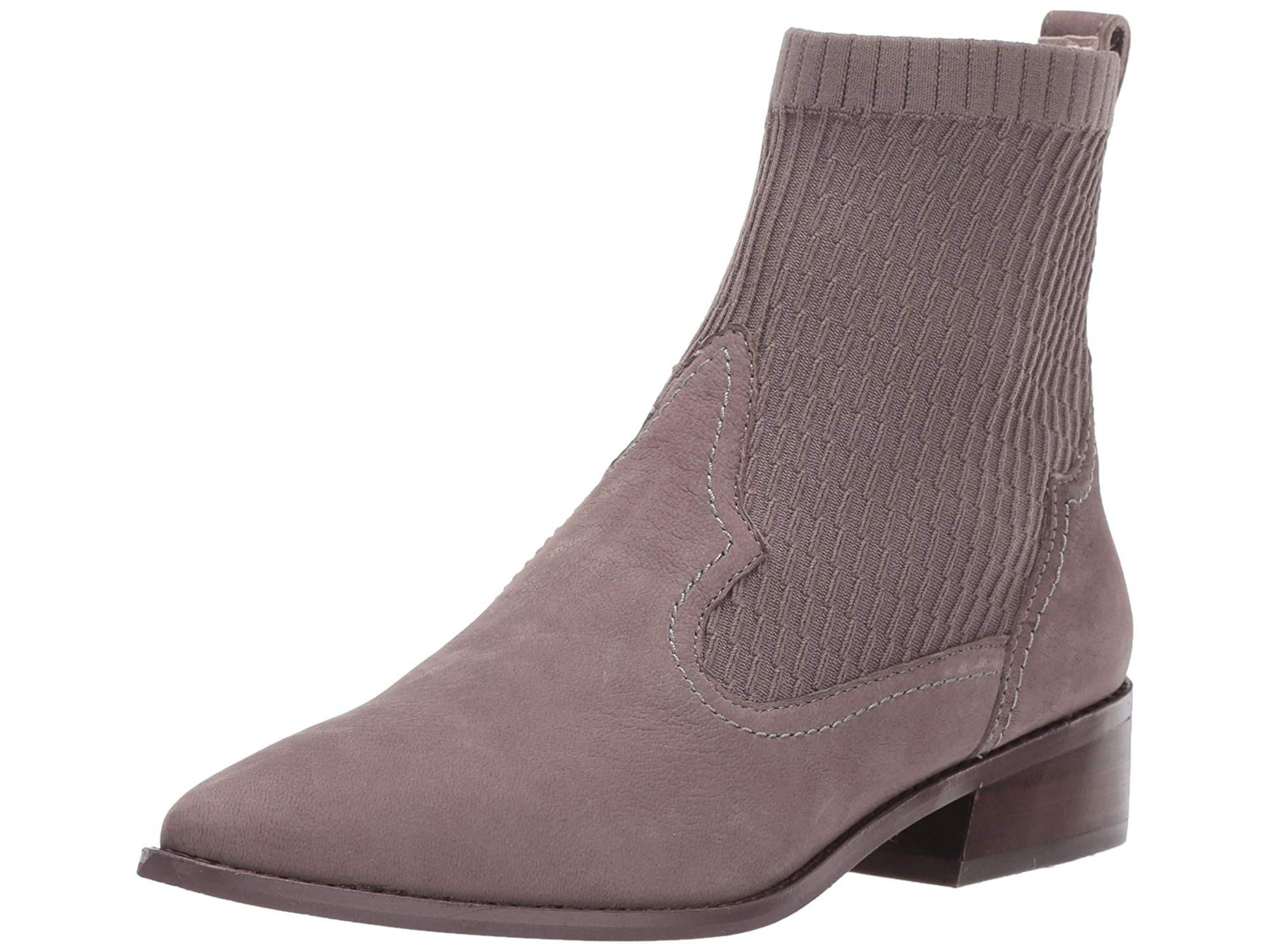 Cecelia New York Tomas Sock-Knit Leather Western Chelsea Bootie Taupe ...