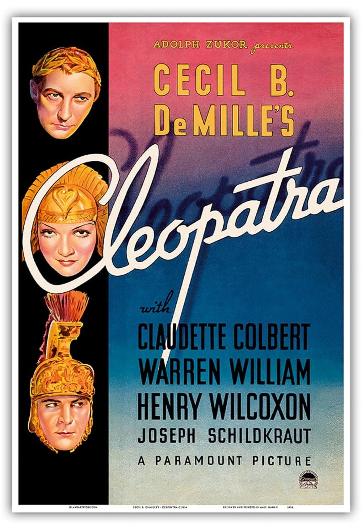 Cecil B. DeMille’s Cleopatra - Starring Claudette Colbert Warren William and Henry Wilcoxon ...