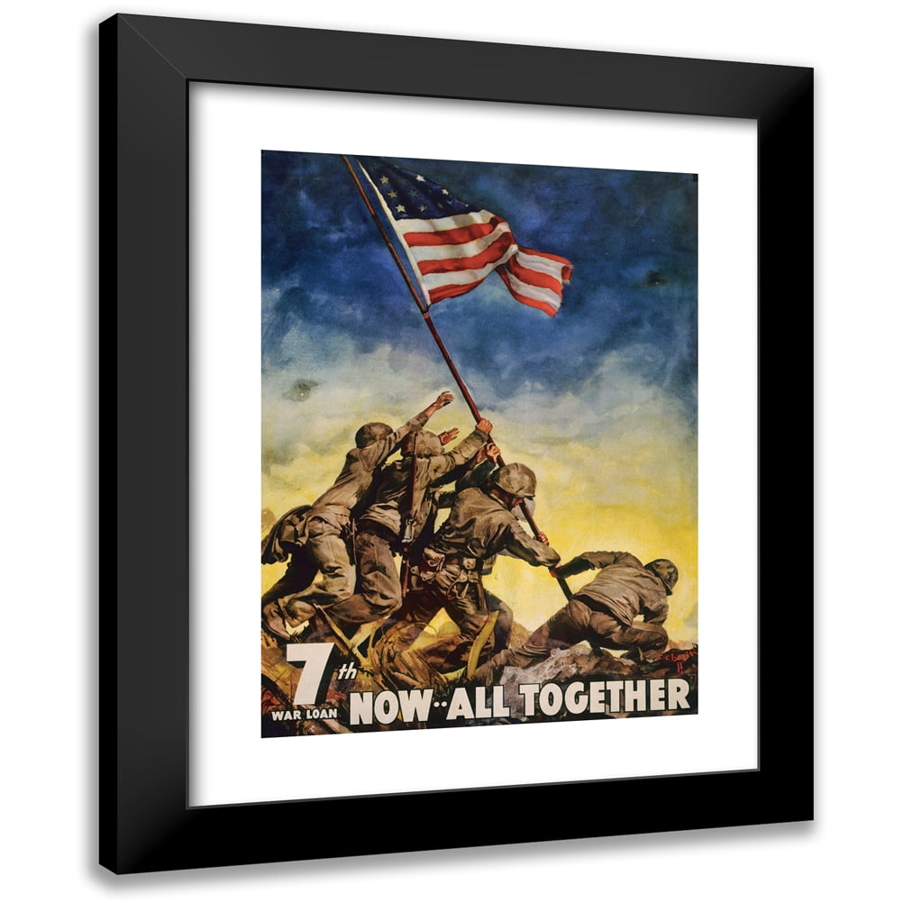 Cecil Beall 14x18 Black Modern Framed Museum Art Print Titled - 7th War ...