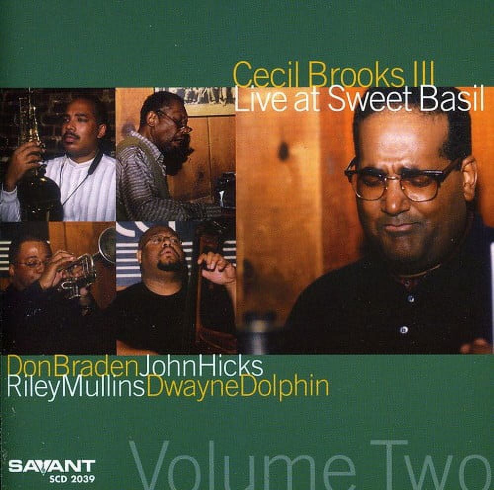Cecil Brooks Iii Live At Sweet Basil Vol 2 Jazz Cd