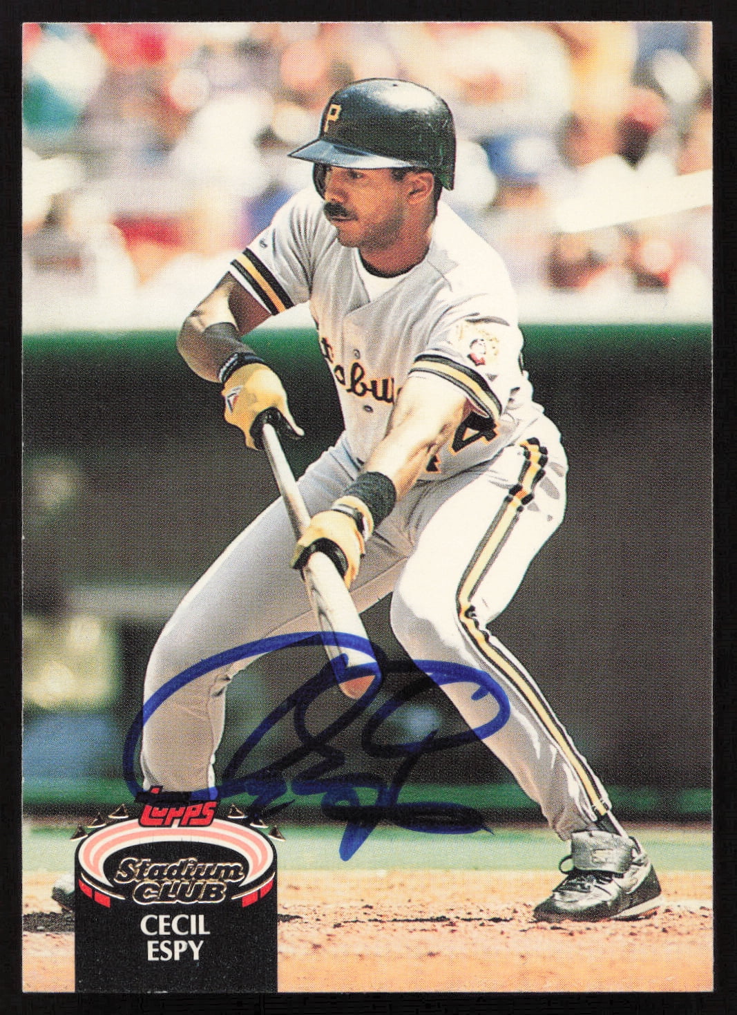 Cecil Espy Autographed 1992 Stadium Club Card #95 Pittsburgh Pirates ...