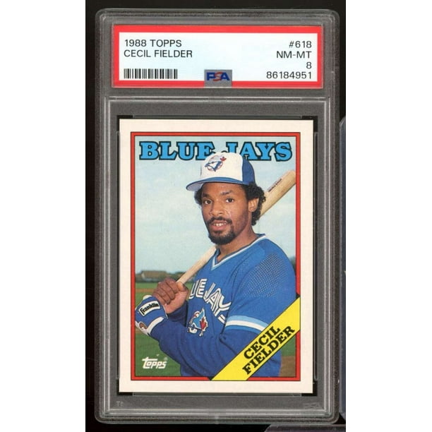 Cecil Fielder Card 1988 Topps #618 PSA 8 - Walmart Business Supplies