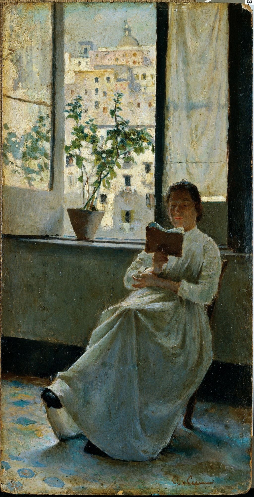 Cecioni Adriano Interior 19Th Century Oil On Canvas Italy Campania ...