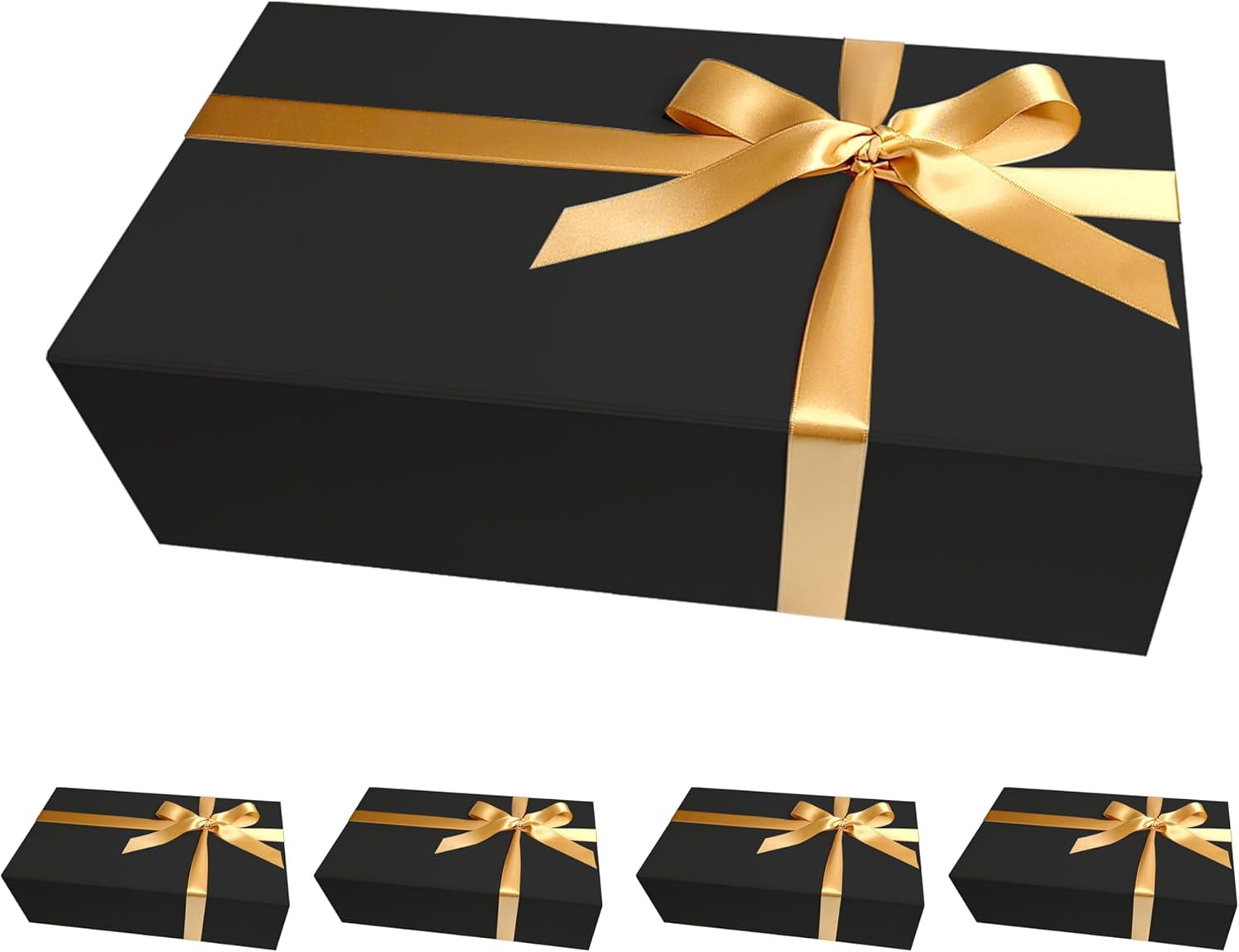 Cecobox 5PC Black Collapsible Box with Greeting Card and Tissue Paper ...