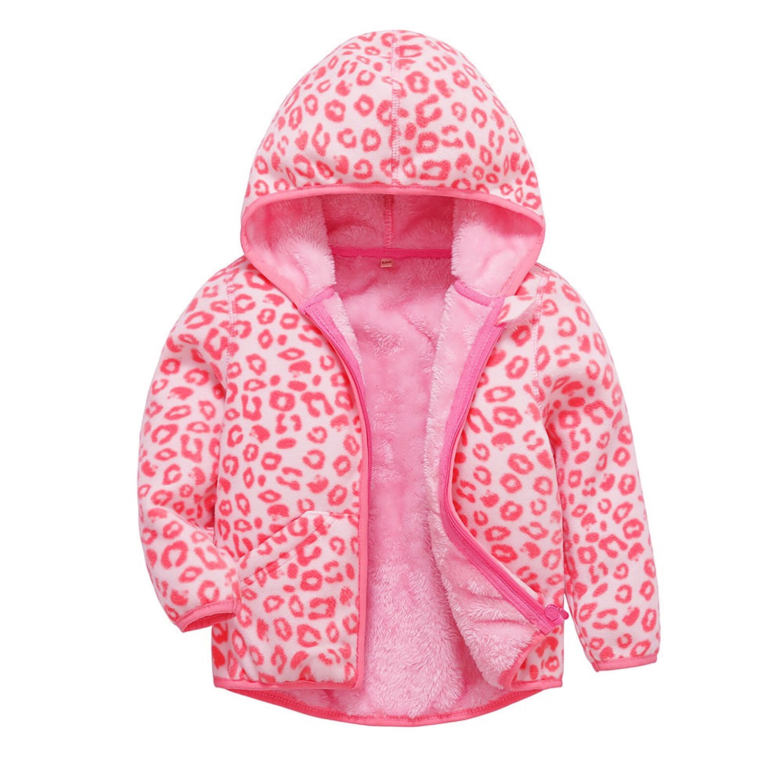 Cecorc Little Girl Fleece Jacket for Kids with Hoodies,Girls Clothes ...