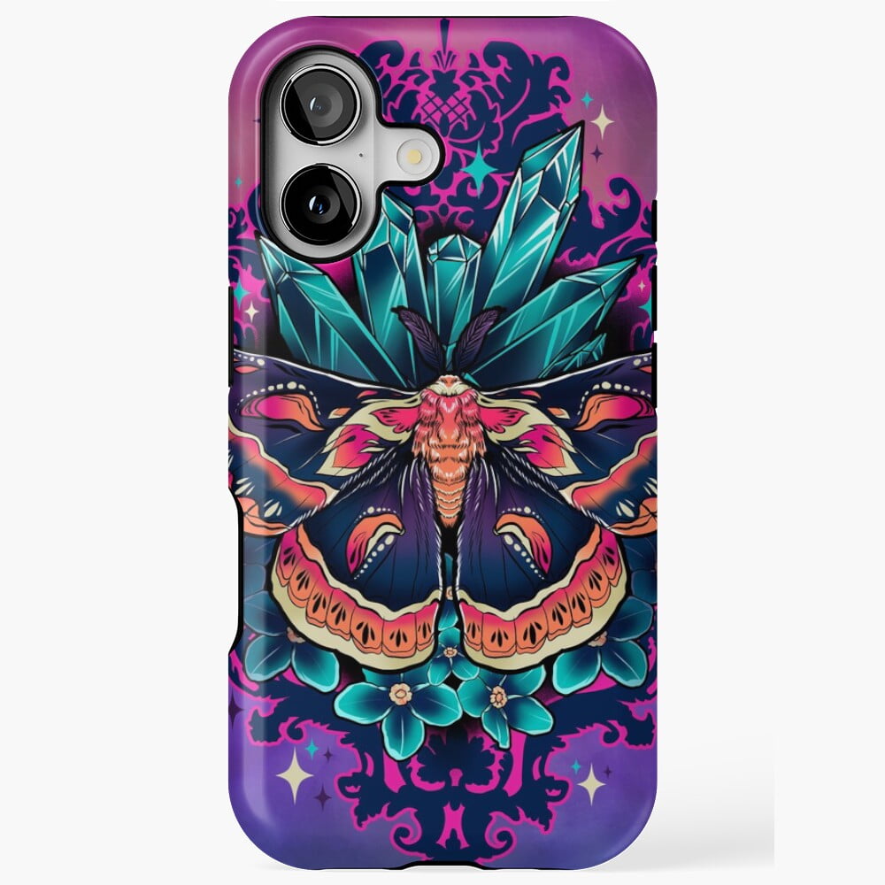 Cecropia Moth Nature Inspired Illustration Case iPhone 17 through 11 ...