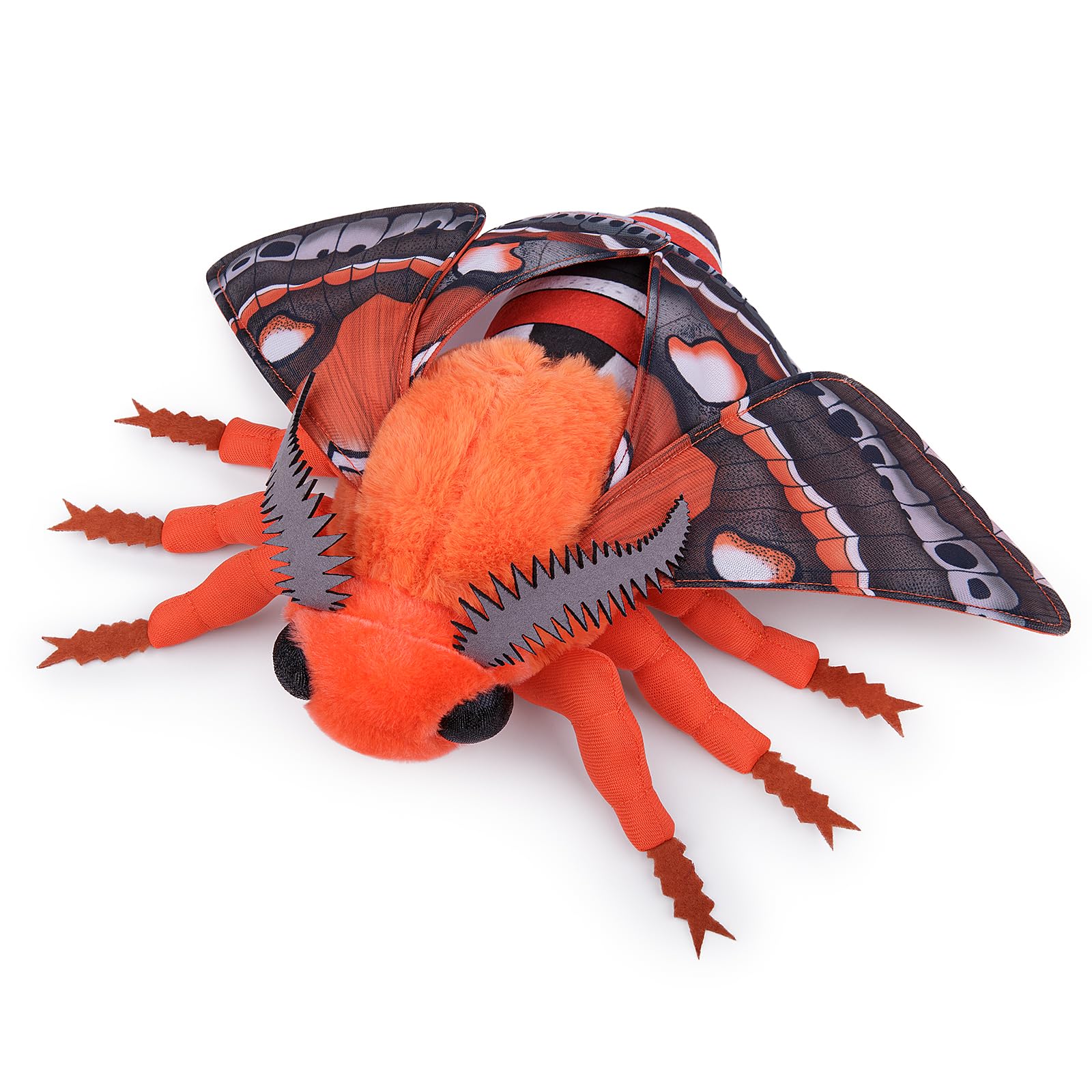 Cecropia Moth Plush Toy, Lifelike Robin Moth Stuffed Animals 11In ...