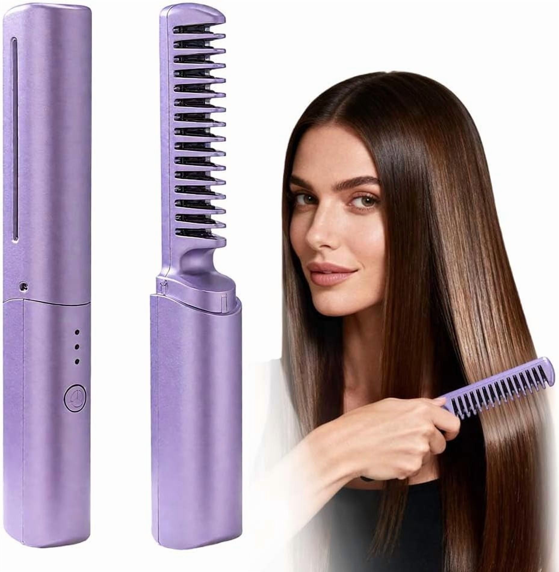 Cedar And Ash Ceramic Hairdressing Comb, Portable Wireless 2-in-1 Hairs ...