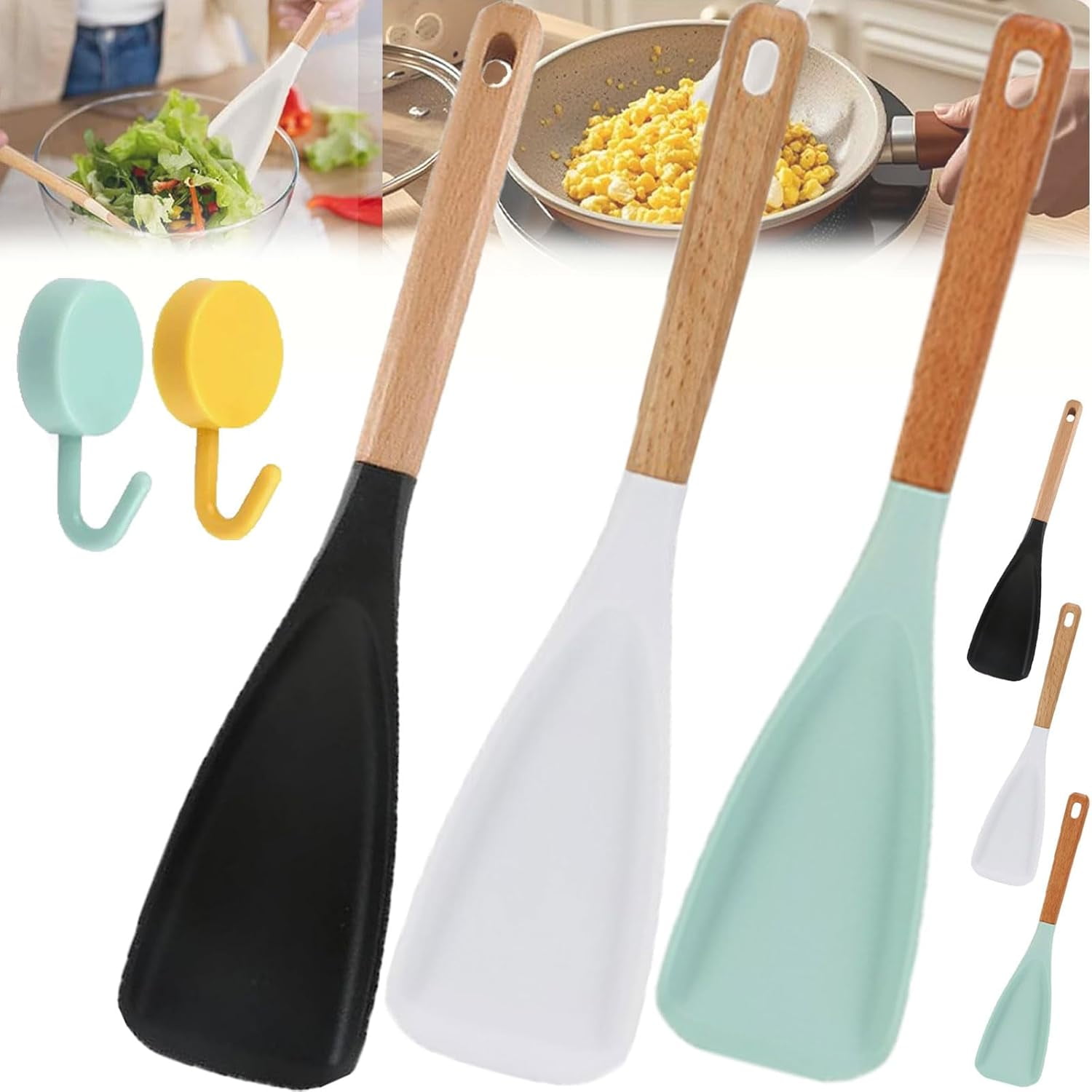 Cedar and Ash Spoon, Multifunction Spatula Cooking Spoon, Cooking Spoon ...