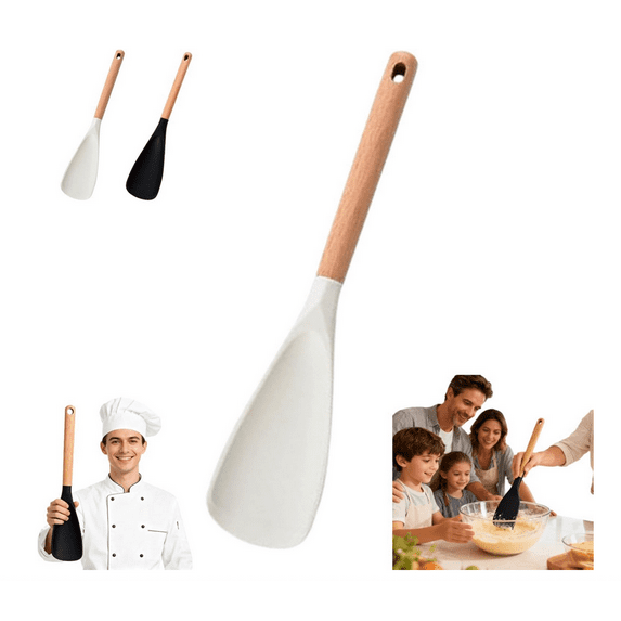Cedar and Ash Spoon, Multifunction Spatula Cooking Spoon with Wooden ...