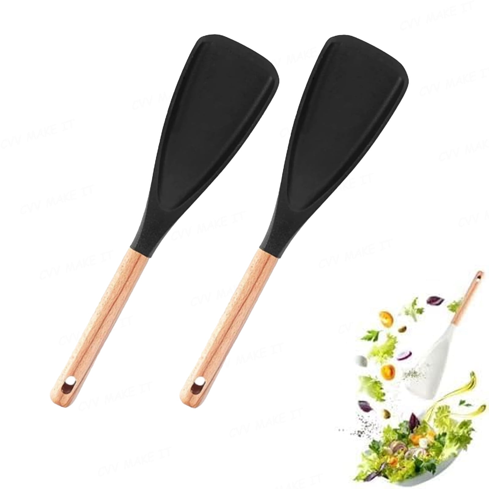 Cedar and Ash Spoonula–Multi Function Spatula Cooking Spoon with Wooden ...