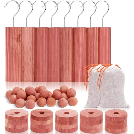 Cedar Blocks for Clothes Storage, Set of 60, Cedar Chips & Sachets ...