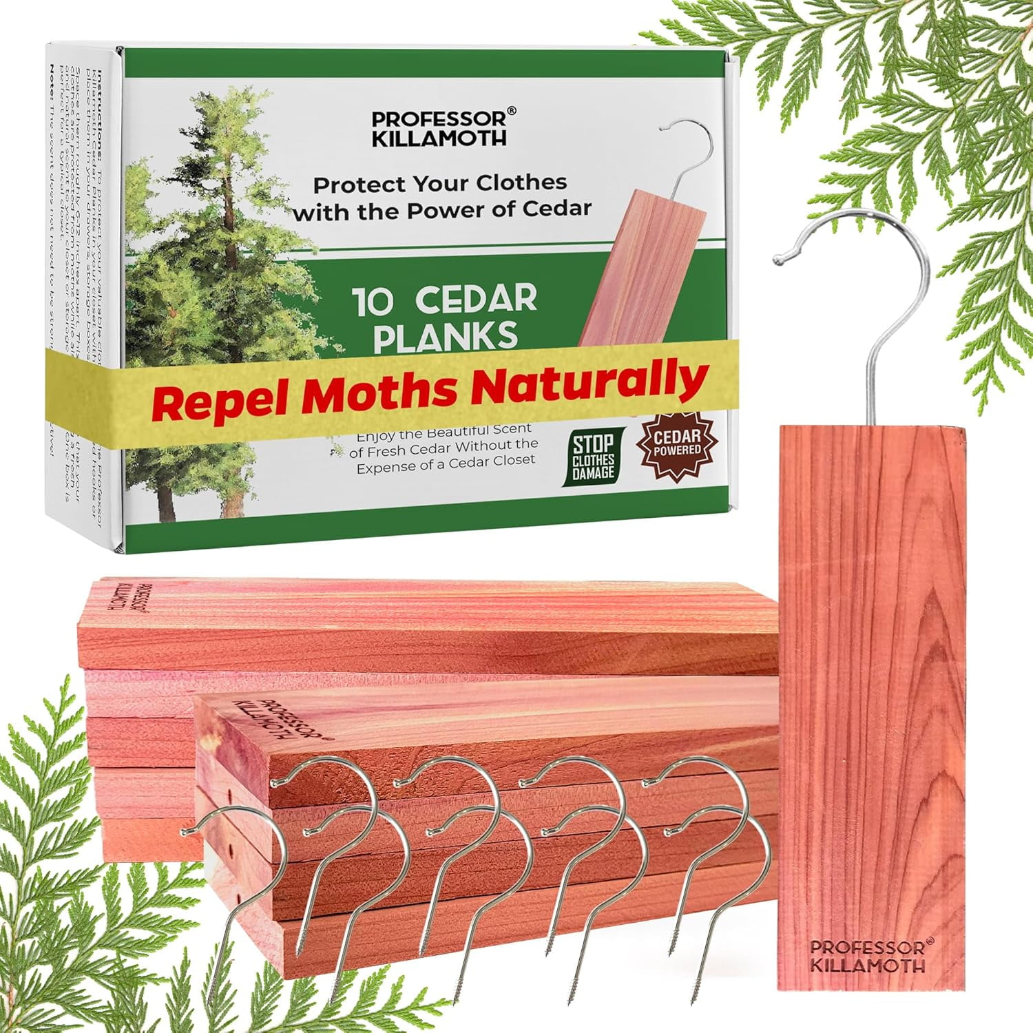 Cedar Blocks for Clothes Storage – Stop Clothes Damage - 10 Fresh Cedar ...