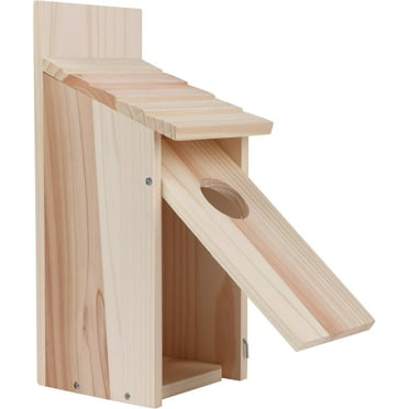 Navaris Pine Wood Small Bird Nesting Box - Suitable for Robin ...