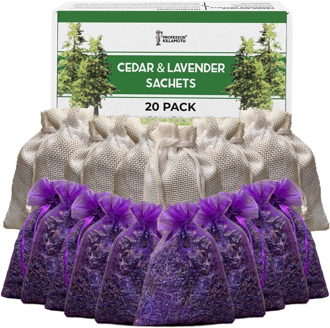 Cedar Chips and Lender Sachets (20 Pack) - Stop Clothes Damage - Cedar ...