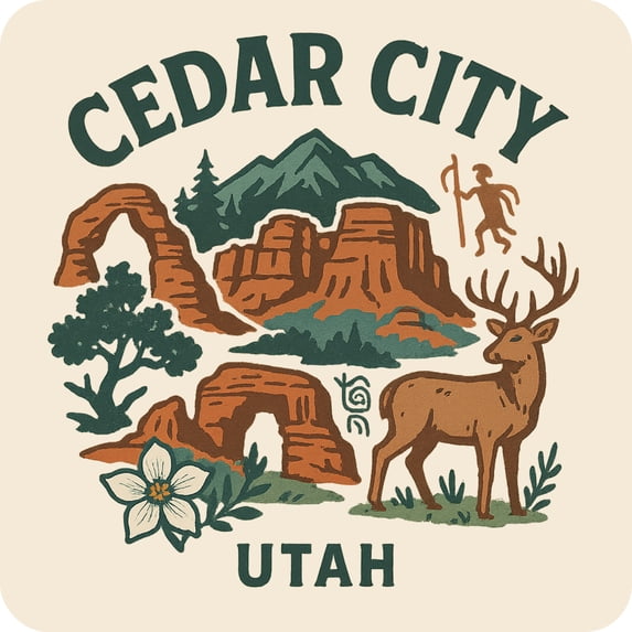 Cedar City Utah Keepsakes Souvenir Vinyl Sticker – Destination Travel ...