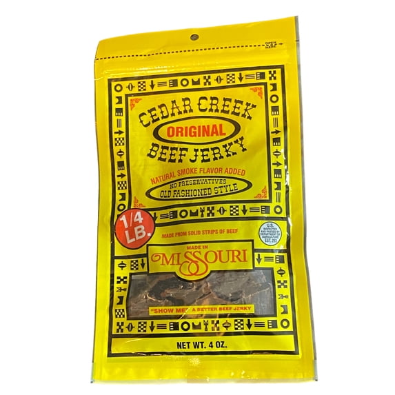 Cedar Creek Original Flavor Beef Jerky, Grass-Fed, High Protein, Low ...
