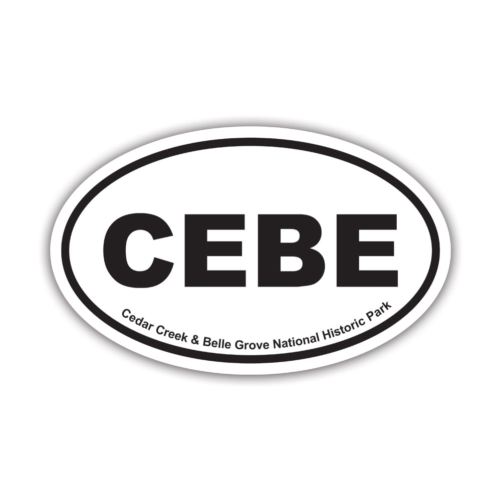 Cedar Creek & Belle Grove National Historic Park CEBE Oval Sticker ...