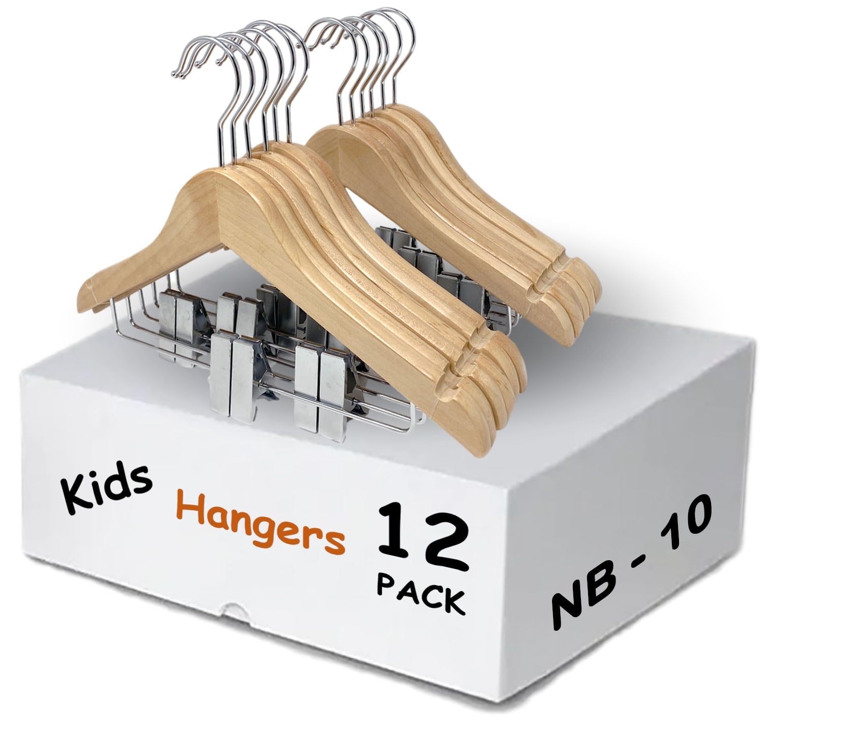 Cedar Elements - Baby/Toddler/Children Wooden Hangers (12 Pack) for ...