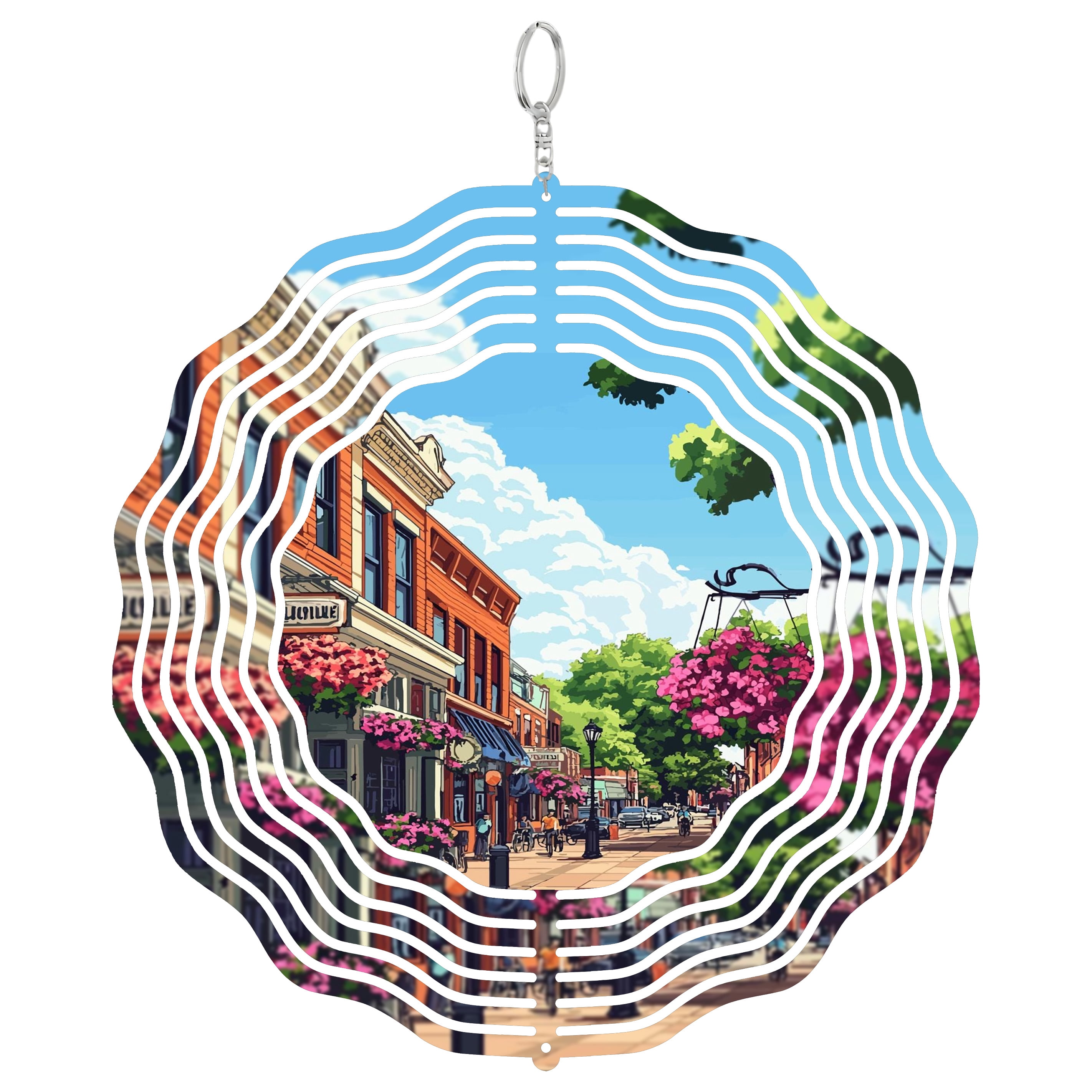 Cedar Falls Hocking 3D Wind Spinner Metal Hanging Ornament Outdoor ...
