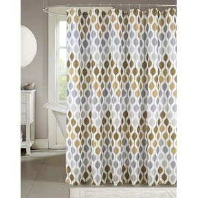 Serafina Home Flamingo Fabric Shower Curtain: Elegant Silver Metallic ...