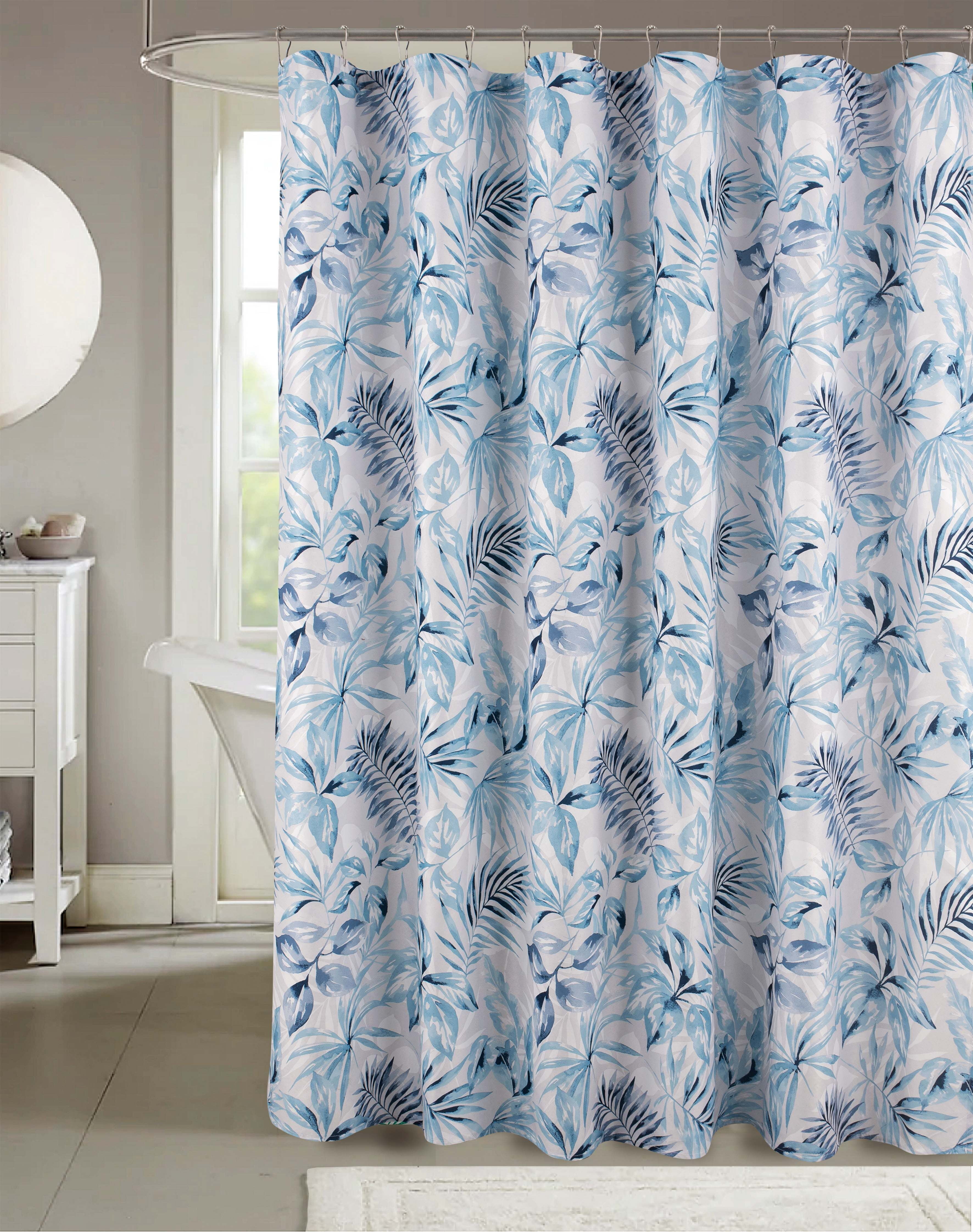 Cedar Flowers Palms Seashells Shower Curtain Collection Sofia - Walmart.com