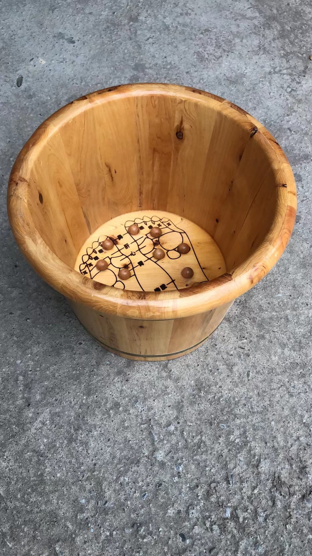 Cedar Foot Bucket Foot Washing Wooden Basin Foot Bath Fumigation Wooden ...