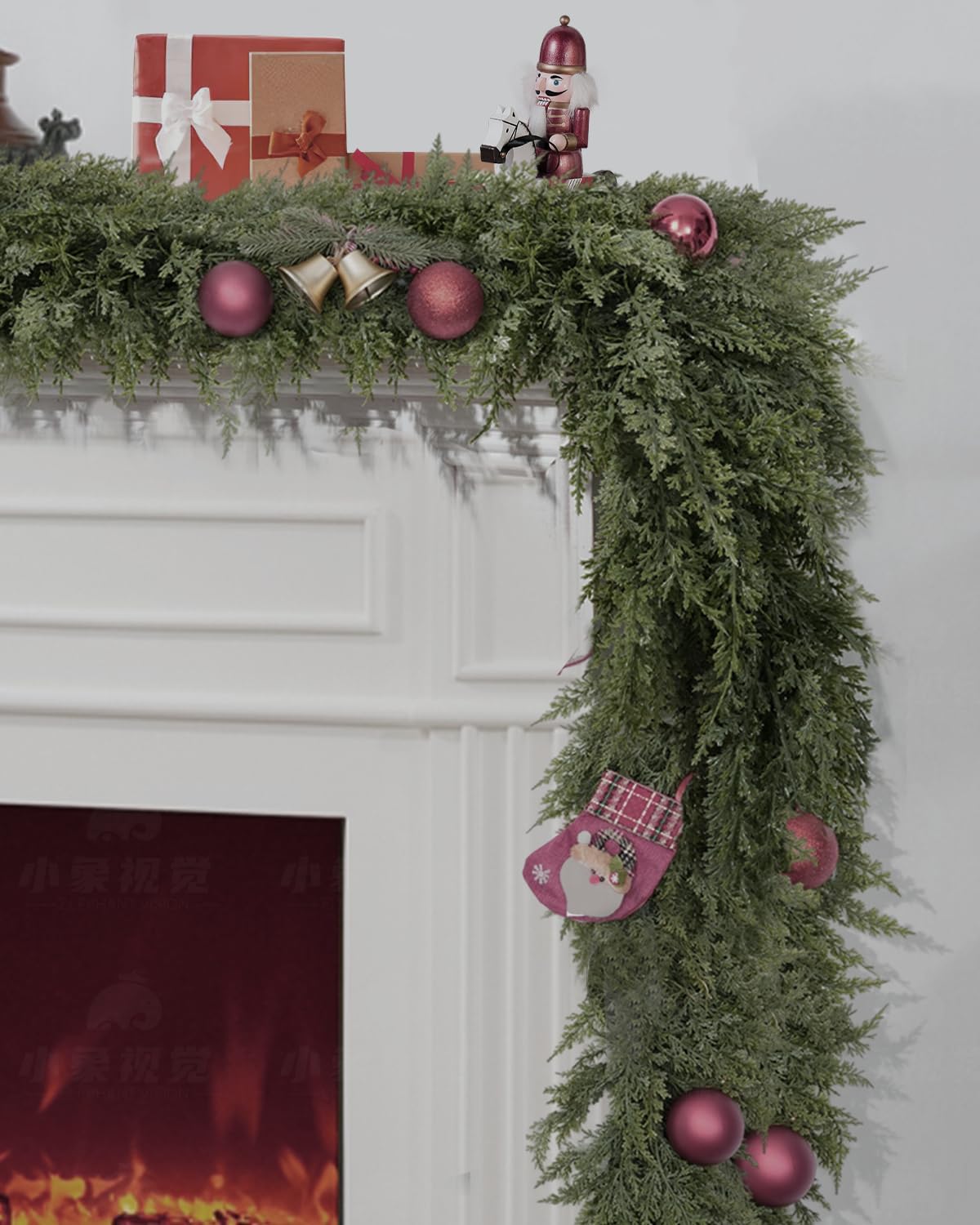Cedar Garland 9FT Christmas Garland Real Touch Garland Artificial ...