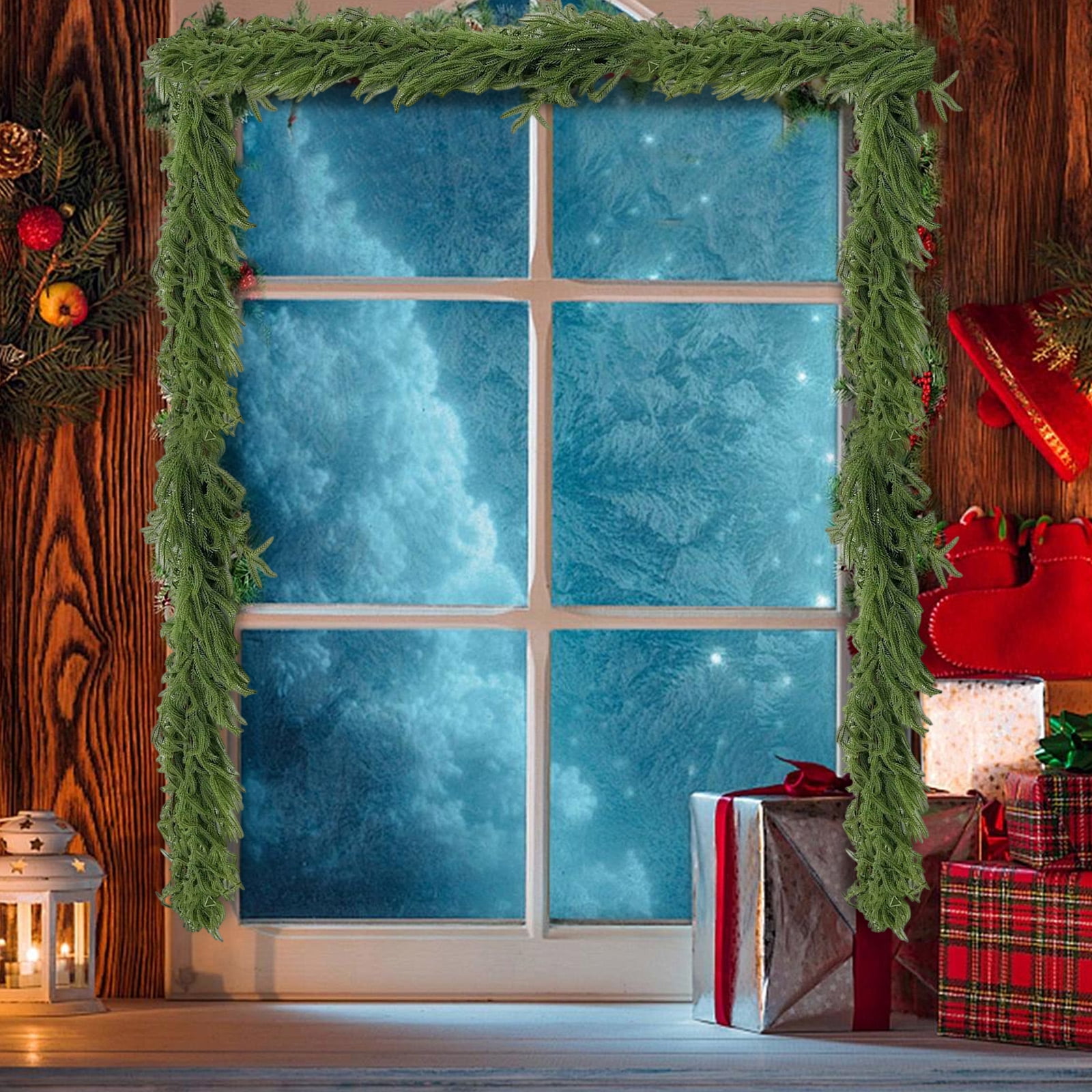 Cedar Garland with Soft Thickness Pine, 2.2M/86in Green Cedar Garland ...