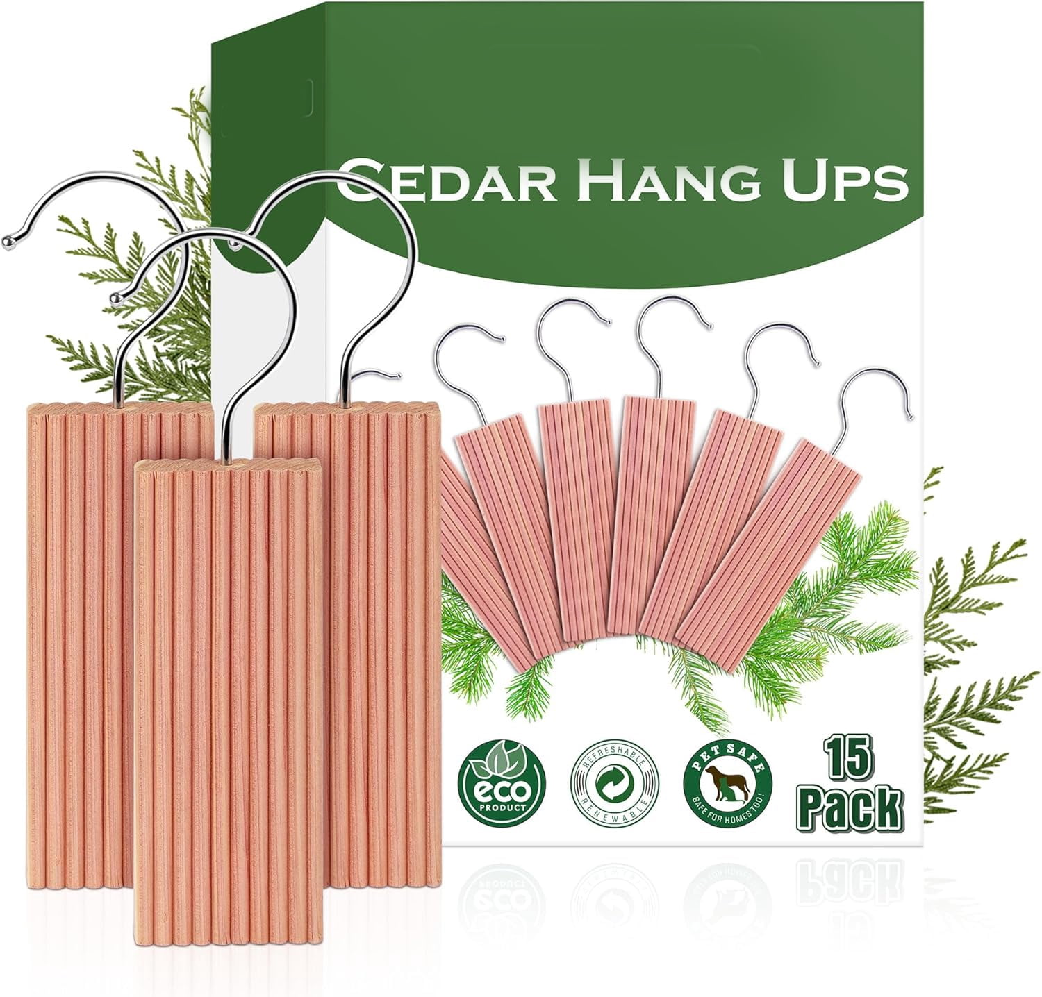 Cedar Hang Ups, Natural Cedar Blocks for Clothes Storage, Aromatic ...