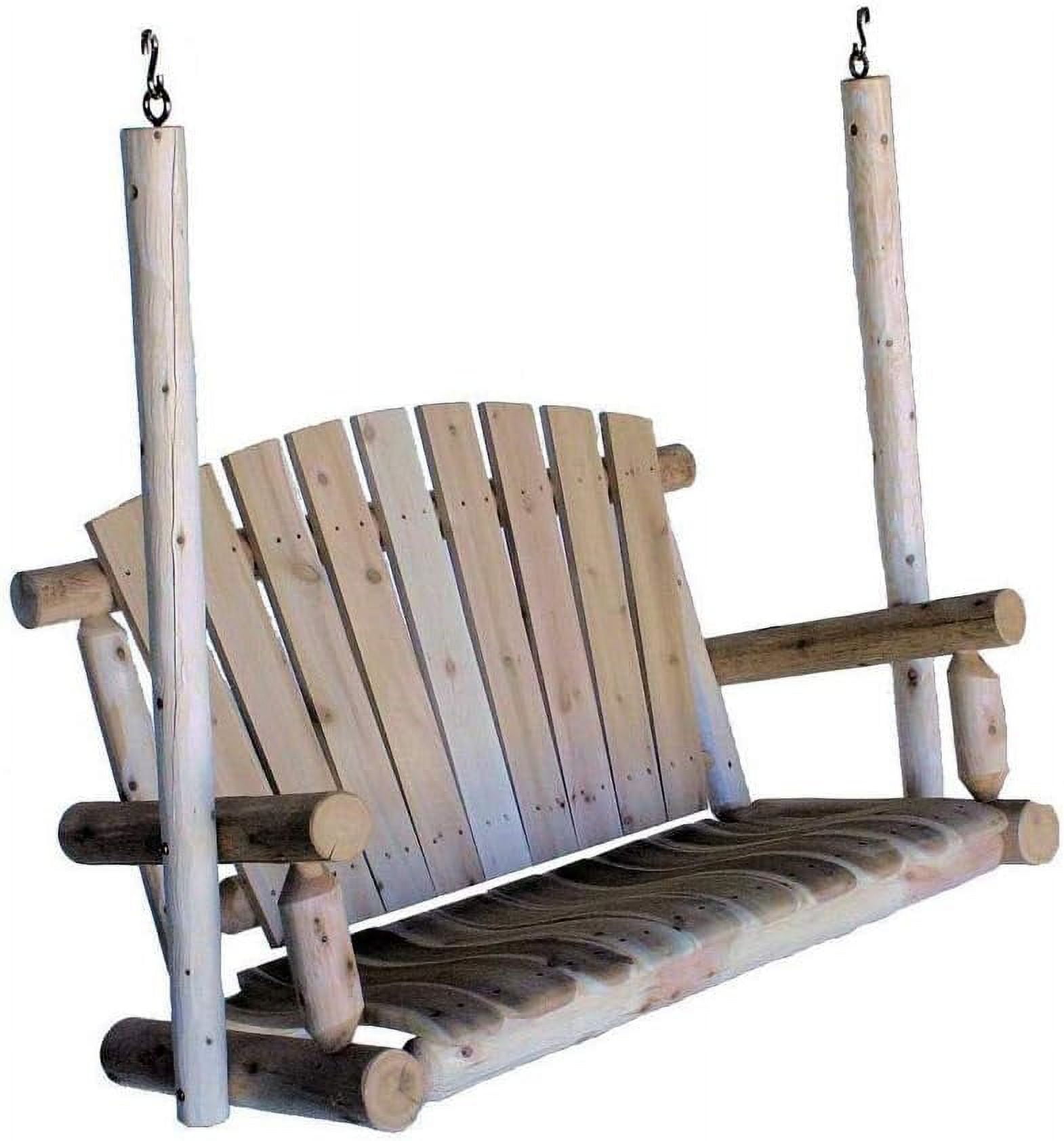 Cedar Log Porch Swing, Natural - Walmart.com