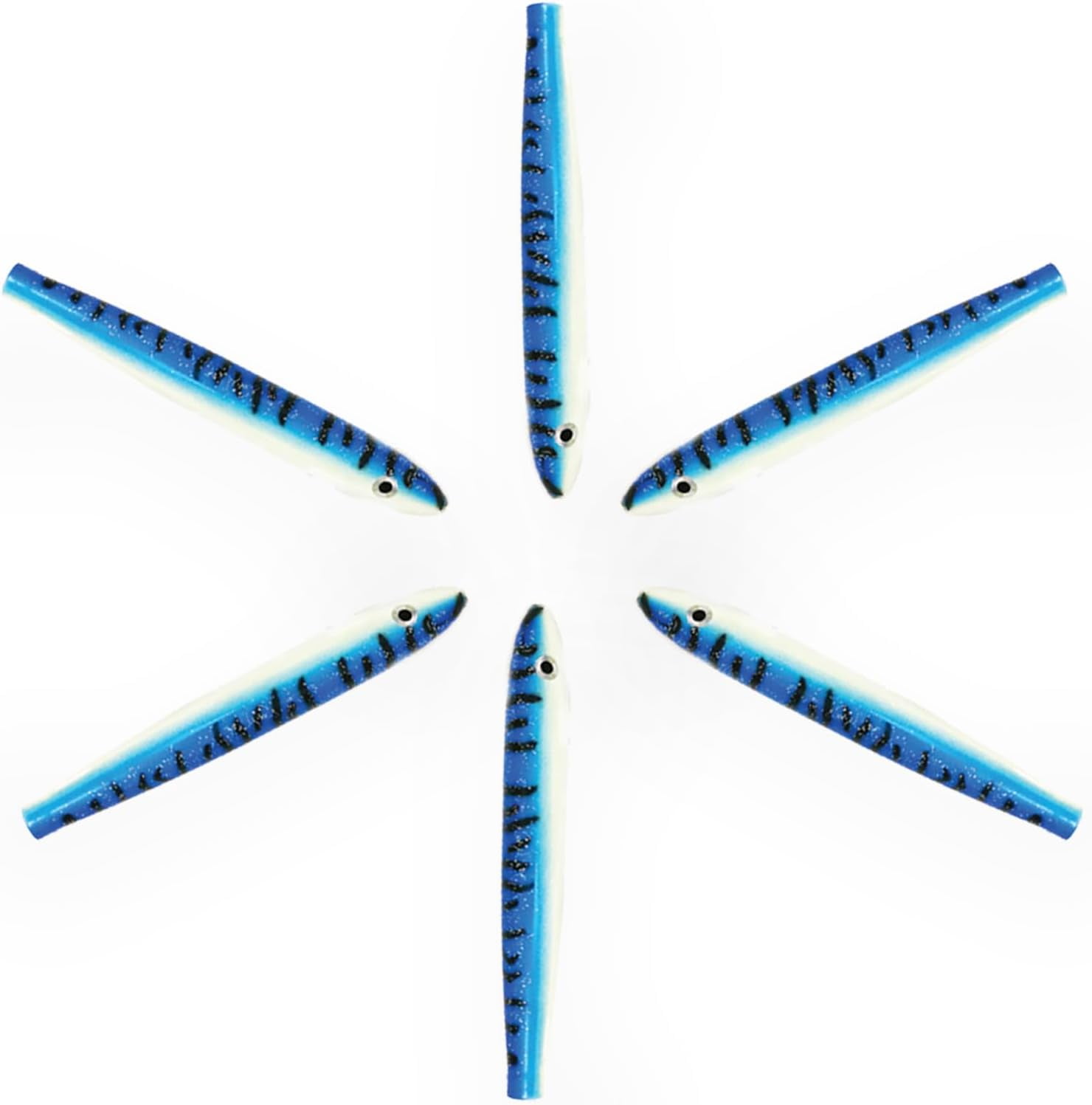 Cedar Plug Fishing Lures for Tuna - Sanhu 8" Unrigged Blue/White Cedar ...