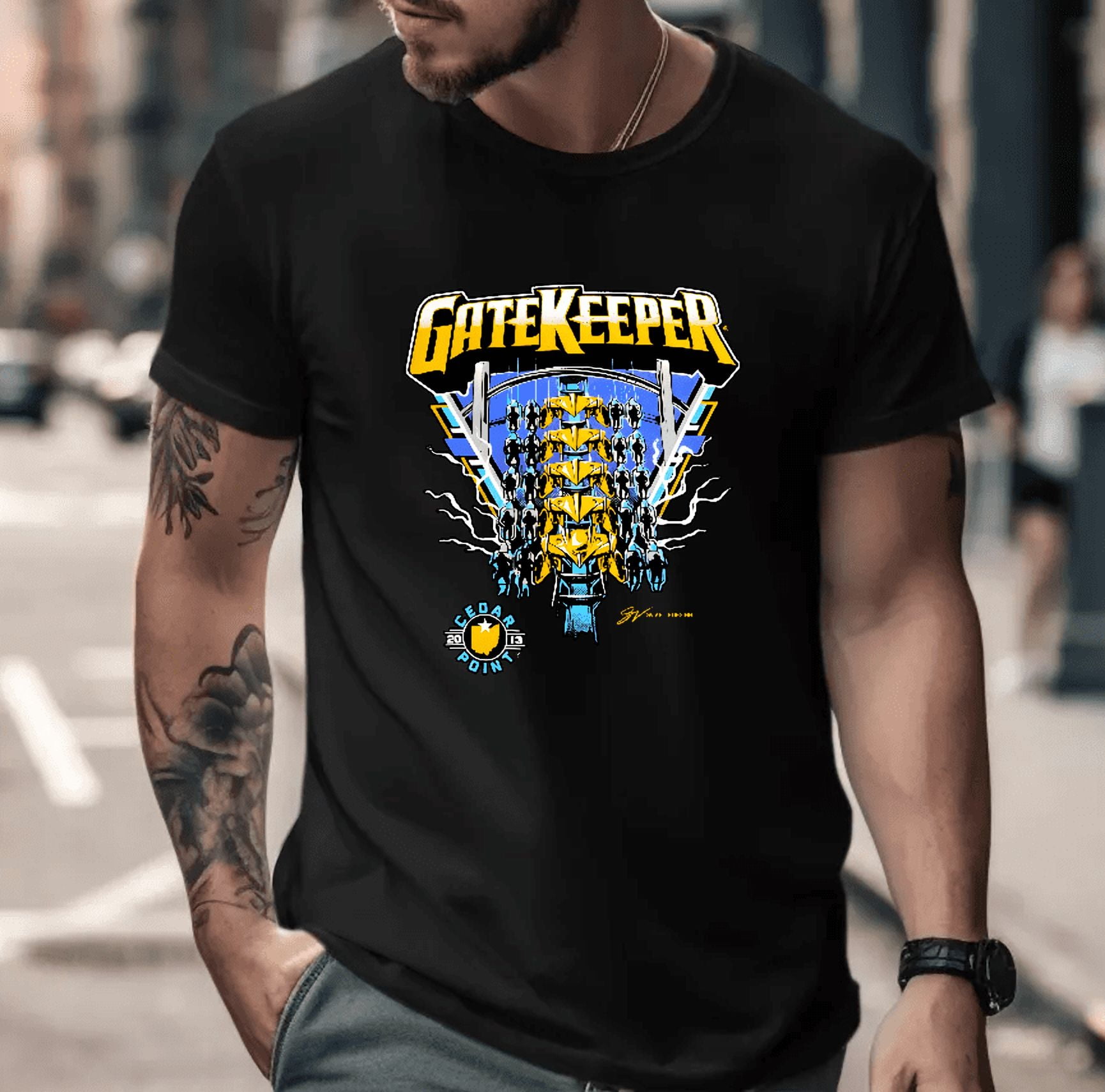 Cedar Point Gatekeeper Coaster Fan Triangle Logo Unisex Tee, for men ...