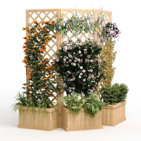 Outdoor Garden Dividers and Planter Boxes for Patio and Garden