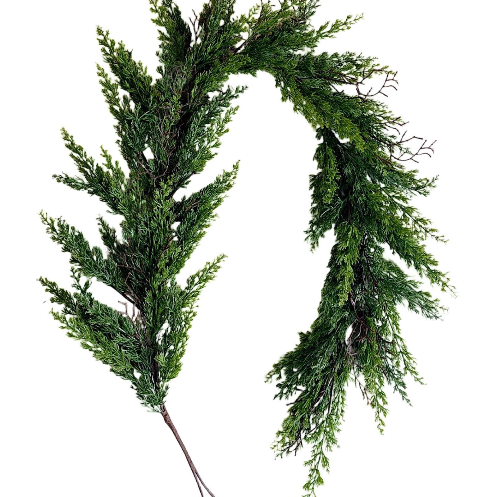 Cedar Realistic Soft Thickness Green Cedar Wreath for Home Fireplace ...