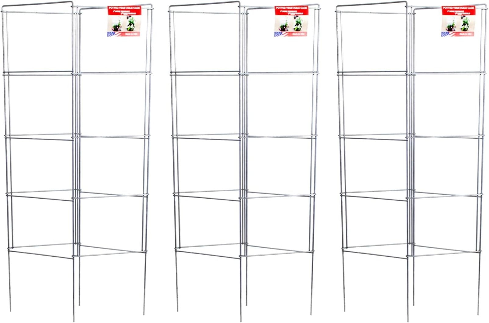 Cedar Ridge Square Foldable Potted Vegetable Cage – Heavy-Duty Plant ...