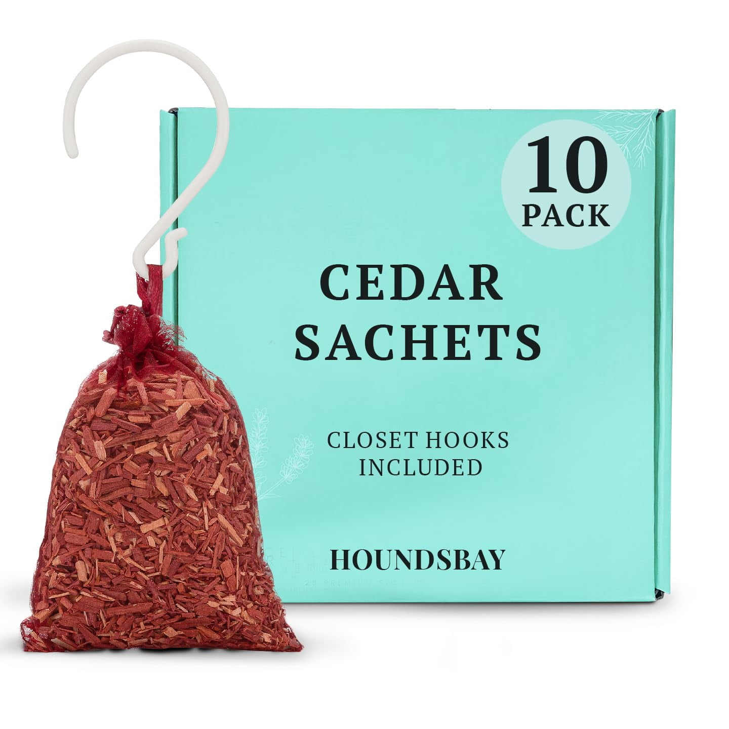 Cedar Sachet Bags, Fully Stuffed Scented Sachets with Hanger Hooks ...
