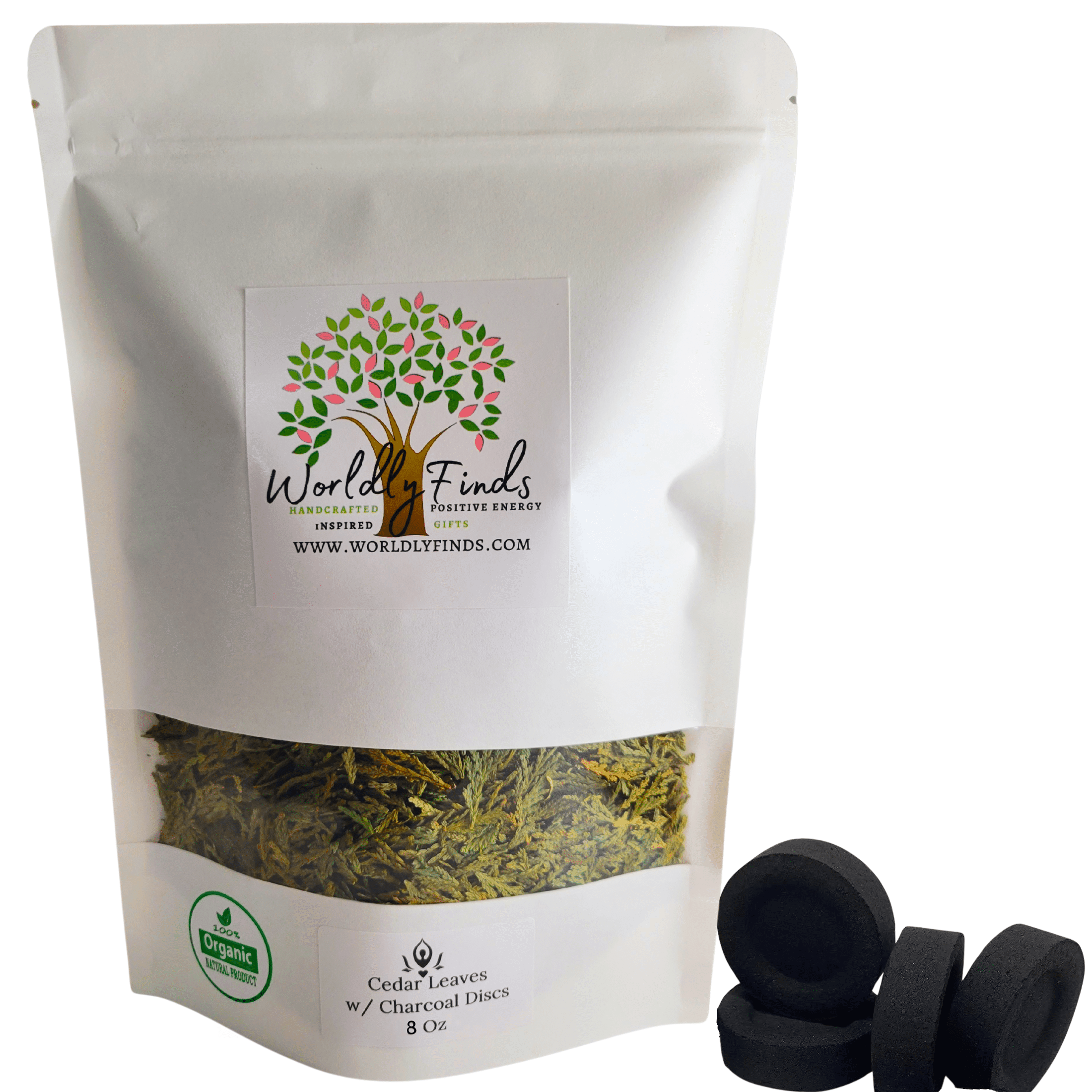 Cedar Tree Leaves with Charcoal Discs for Easy Burning, Smudging ...