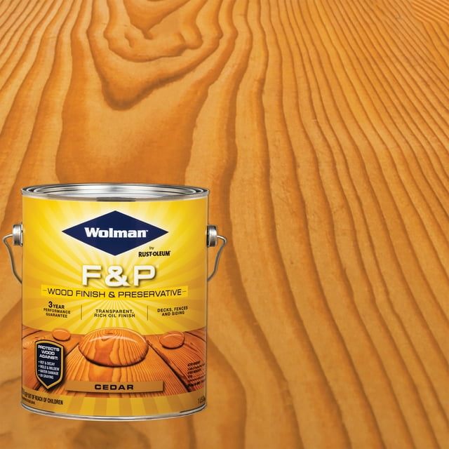 Cedar, Wolman F&P Exterior Wood Finish and Preservative Stain- Gallon ...