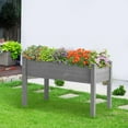 Cedar Wood Raised Garden Bed, Elevated Garden Planter Box W/ Liner ...