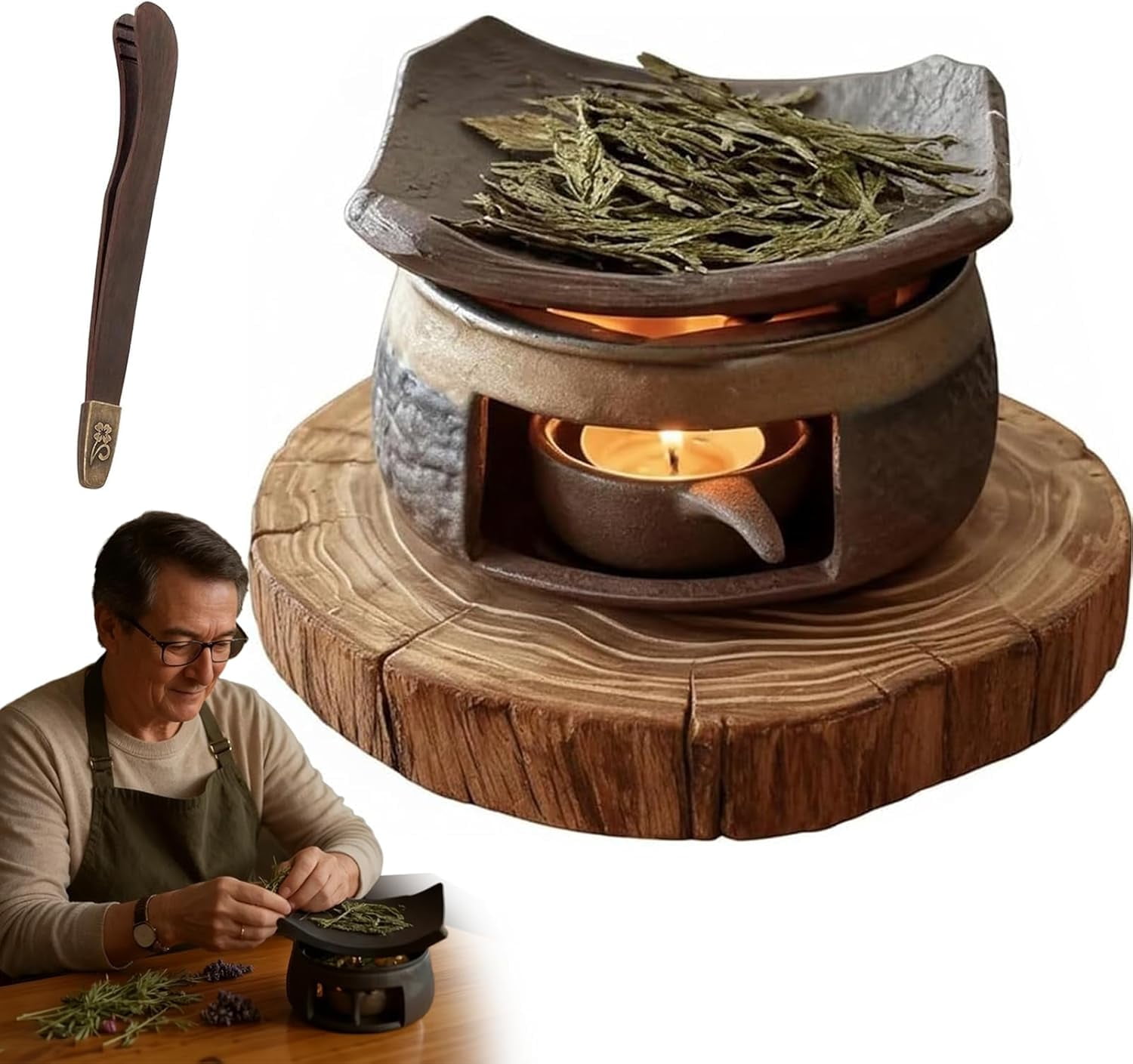 Cedar and Zen Aromatherapy Burner, Nature's Wellness Aromatherapy Kit ...