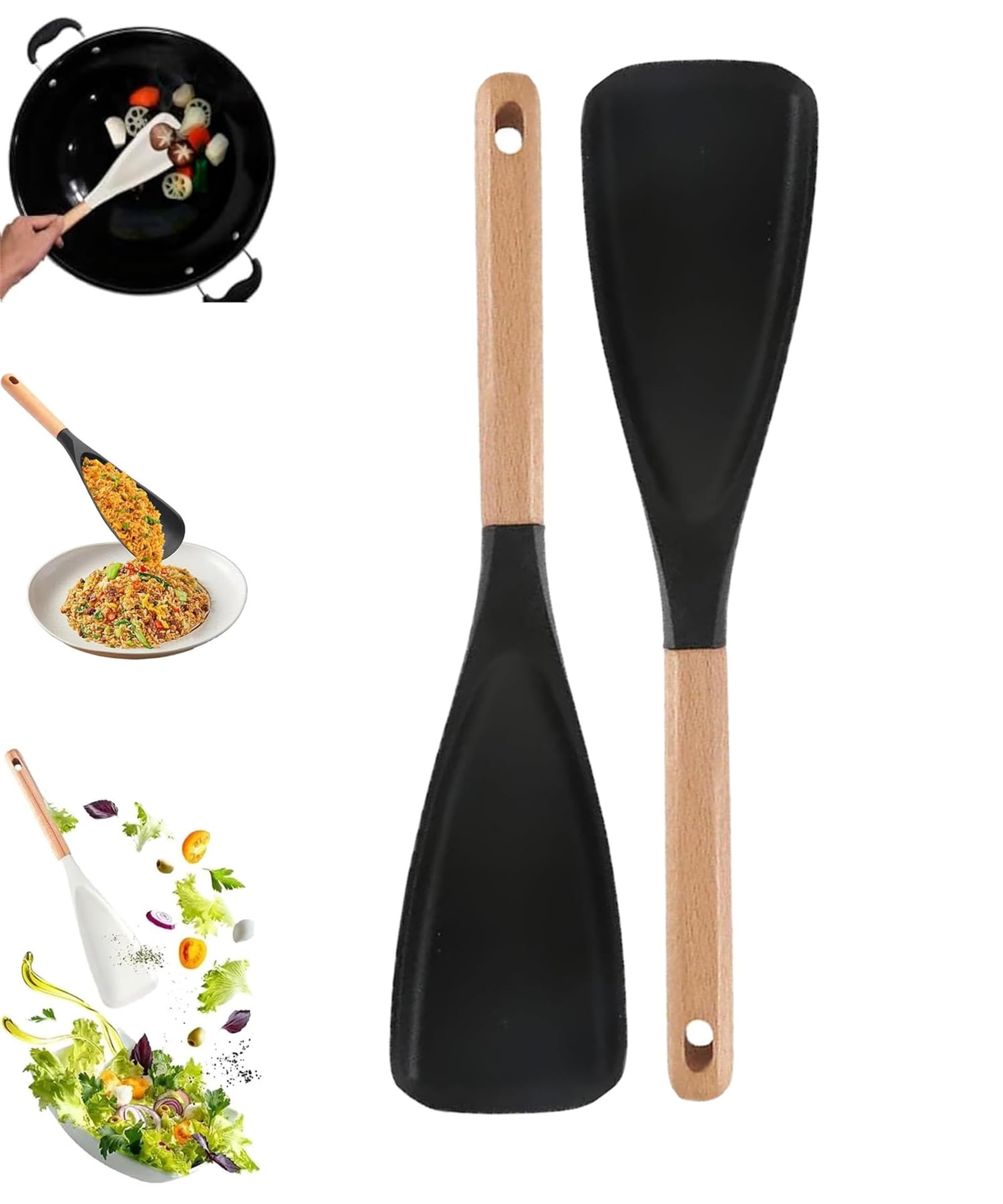Cedar and Ash Spoon, Multi Function Cooking Spoon, 3 in 1 Spatula ...
