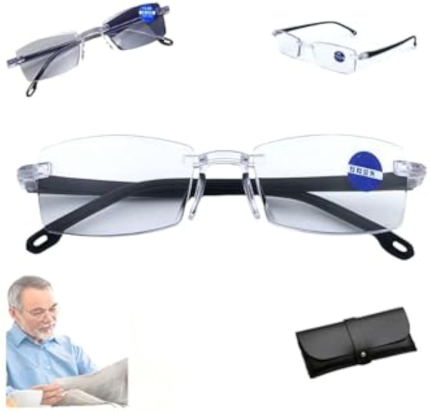 CedarAsh Intelligent Dual Focus Glasses, Anti-Blue Light Presbyopia ...