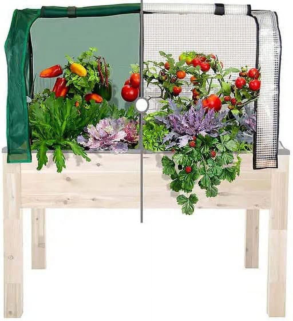 CedarCraft Greenhouse & Bug Cover Combo 22”W x 43”L x 24”H - Provides ...