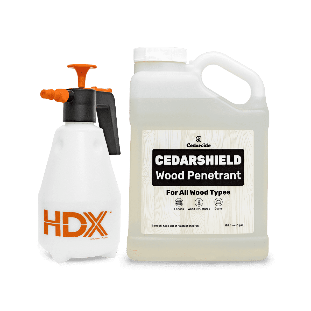 Cedarcide Cedarshield (1 Gal + Sprayer), Non-Toxic Wood Treatment ...