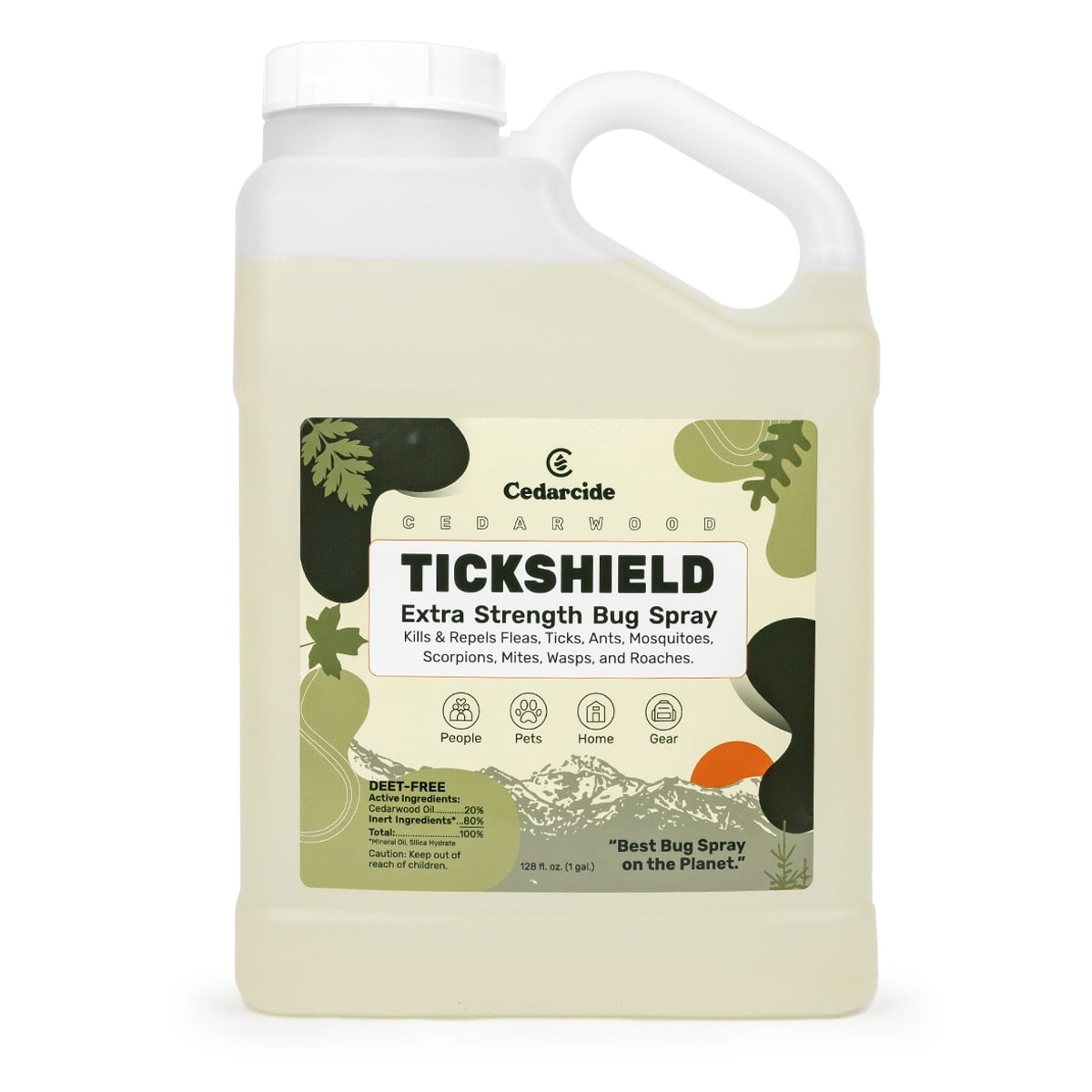 Cedarcide Tickshield Extra Strength (Gallon) Deep Woods Cedar Oil ...